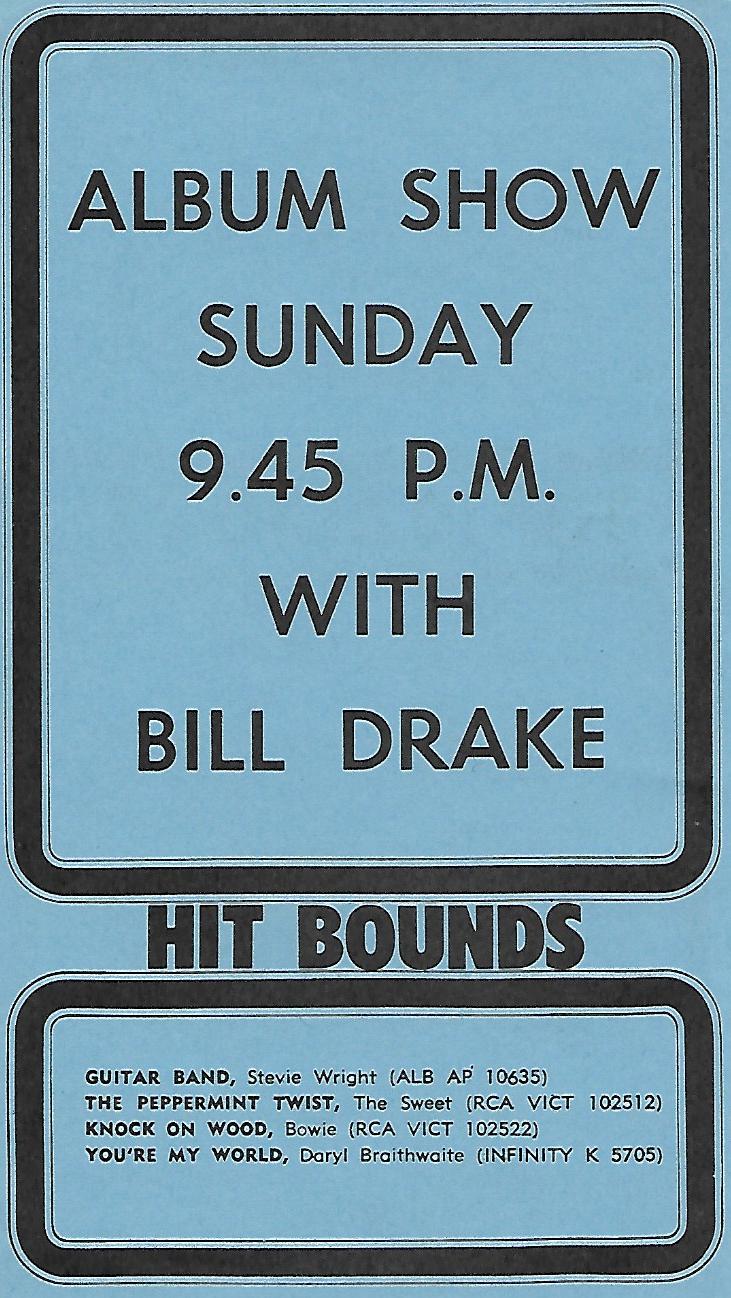 2 SM Sydney, Australia November 15, 1974 Chart Rear — Postimages