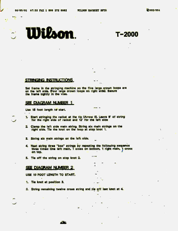 How to string wilson T 2000? | Talk Tennis