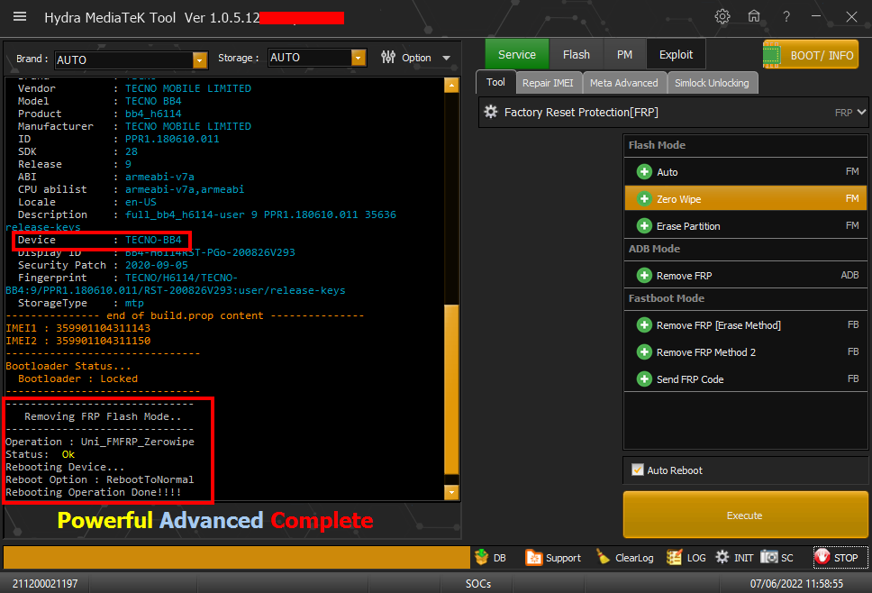 tecno bb4 frp remove done by hydratool - GSM-Forum