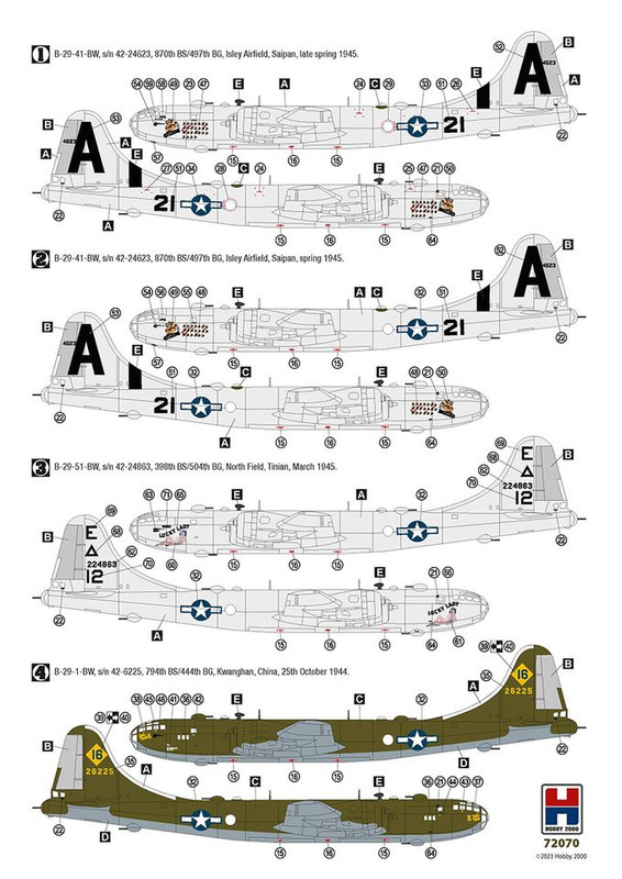 1/72 - Boeing B-29 Superfortress/Washington B.1 by Hobby 2000 (plastic ...