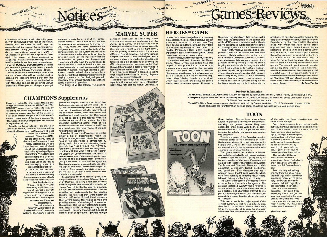 Marvel Superheroes RPG (FASERIP) Retrospective | Page 3 | RPG PUB