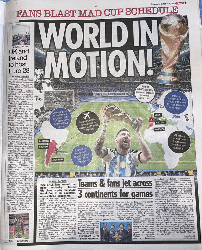 World Cup madness - finals over 6 counties and three continents ...