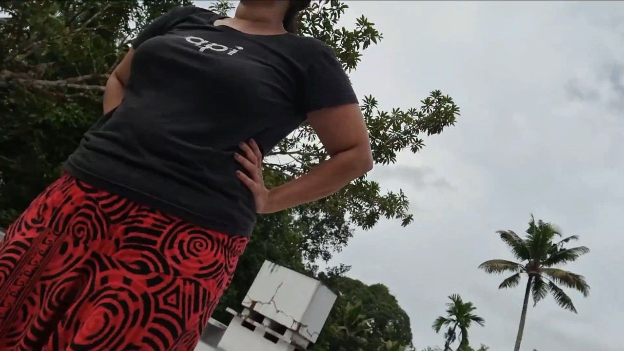 Hot Curvy Malayali Lady Big Boobs And Big Ass In Tight Black And Red Costume Mp4 Snapshot 00 44