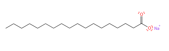 What is the Lewis structure for sodium stearate? | Quizlet
