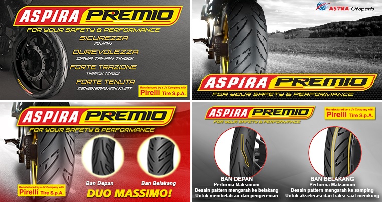 Jual Aspira Premio Sportivo 80/80-14 Tubeless Ban Depan Motor Matic for ...