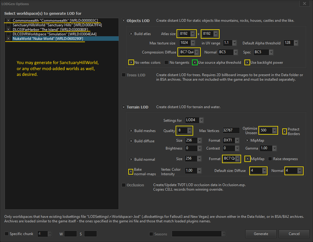 LOD Generation Instructions at Fallout 4 Nexus - Mods and community