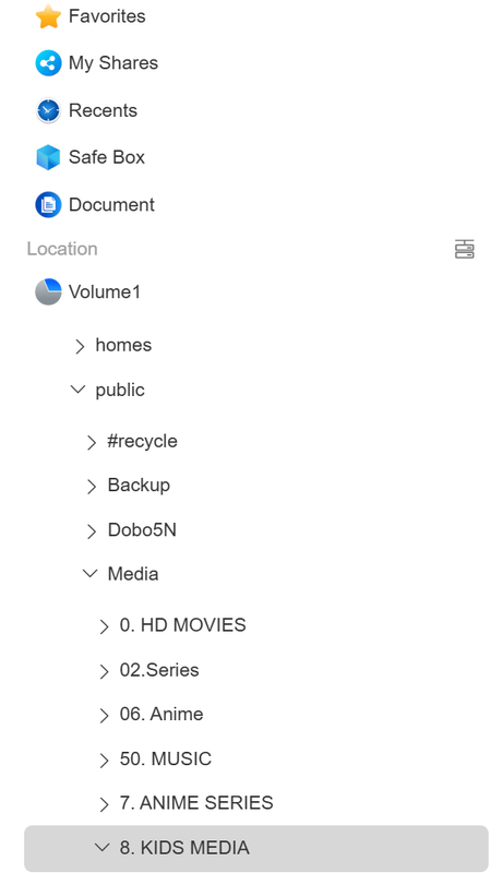 TNAS File Manager folder view — Postimages