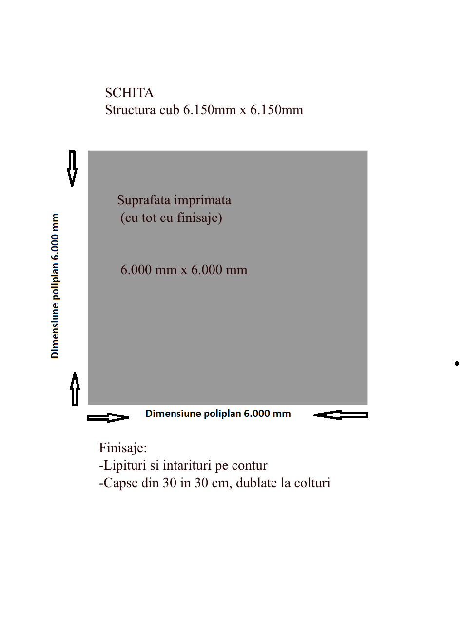 Schita poliplan cub 6x6 m — Postimages