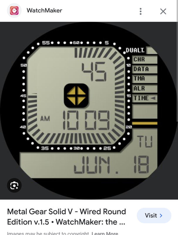 Requesting Seiko Digiborg/ MGSV watchface (T-Rex 2) - Amazfit Watch faces