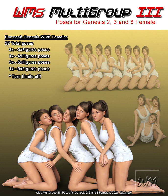 WMs Macho-Man, WMs MultiGroup III - Free Daz 3D Models