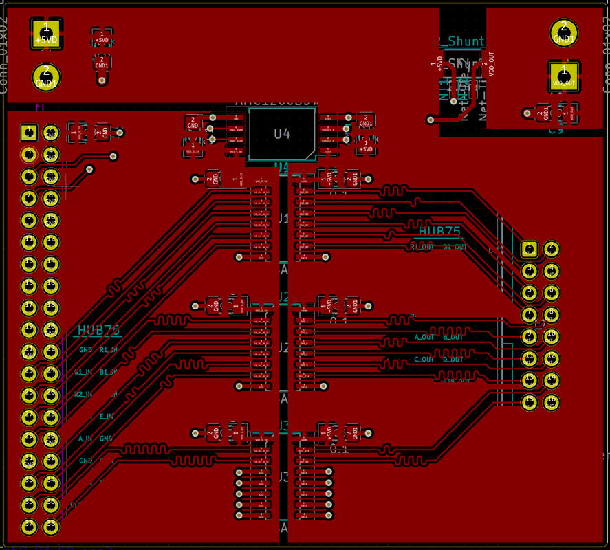 PCB Review - FPGA to HUB75 display interface : r/PrintedCircuitBoard