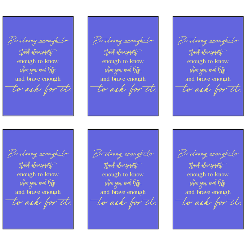 BE STRONG ENOUGH MOTIVATIONAL QUOTE POSTCARD — Postimages