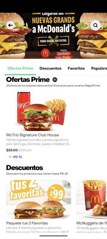 Rappi: McDonald's McTrío