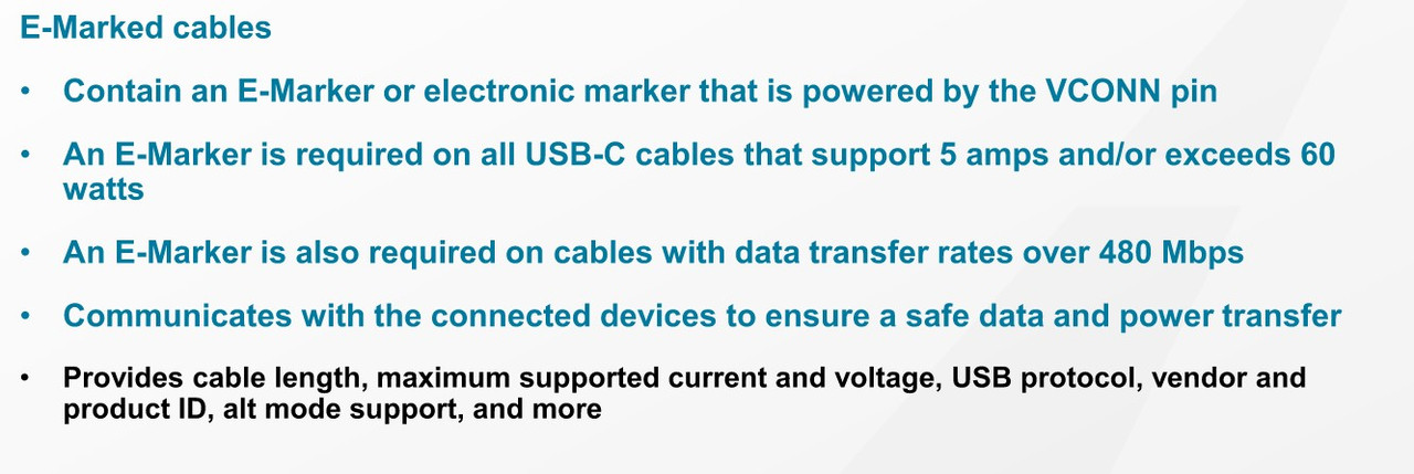 USB-C cables - is there a standard marking system to see if USB-C D, vs ...