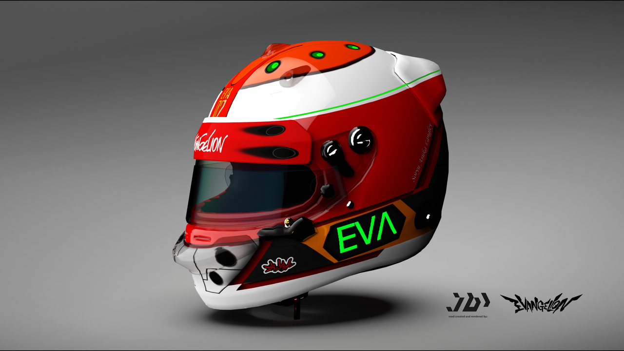Evangelion EVA-02 Themed Career Helmet | OverTake.gg