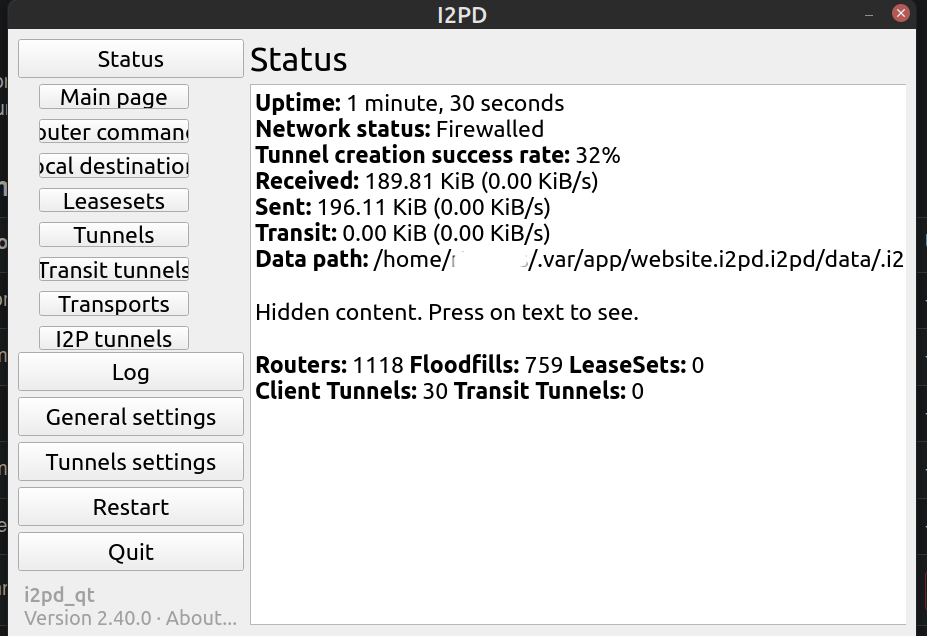 I2PD network status says it's firewalled. : r/i2p
