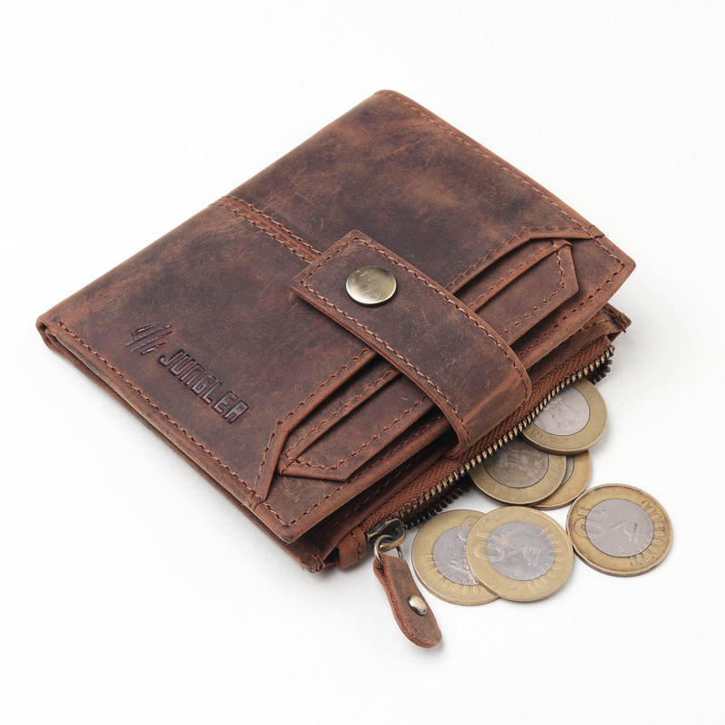 1 Jungler Wallet vertical double zipper high gain wallet RFID secured ...