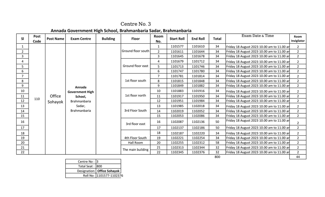 DCBB Exam Seat Plan 1 3 — Postimages