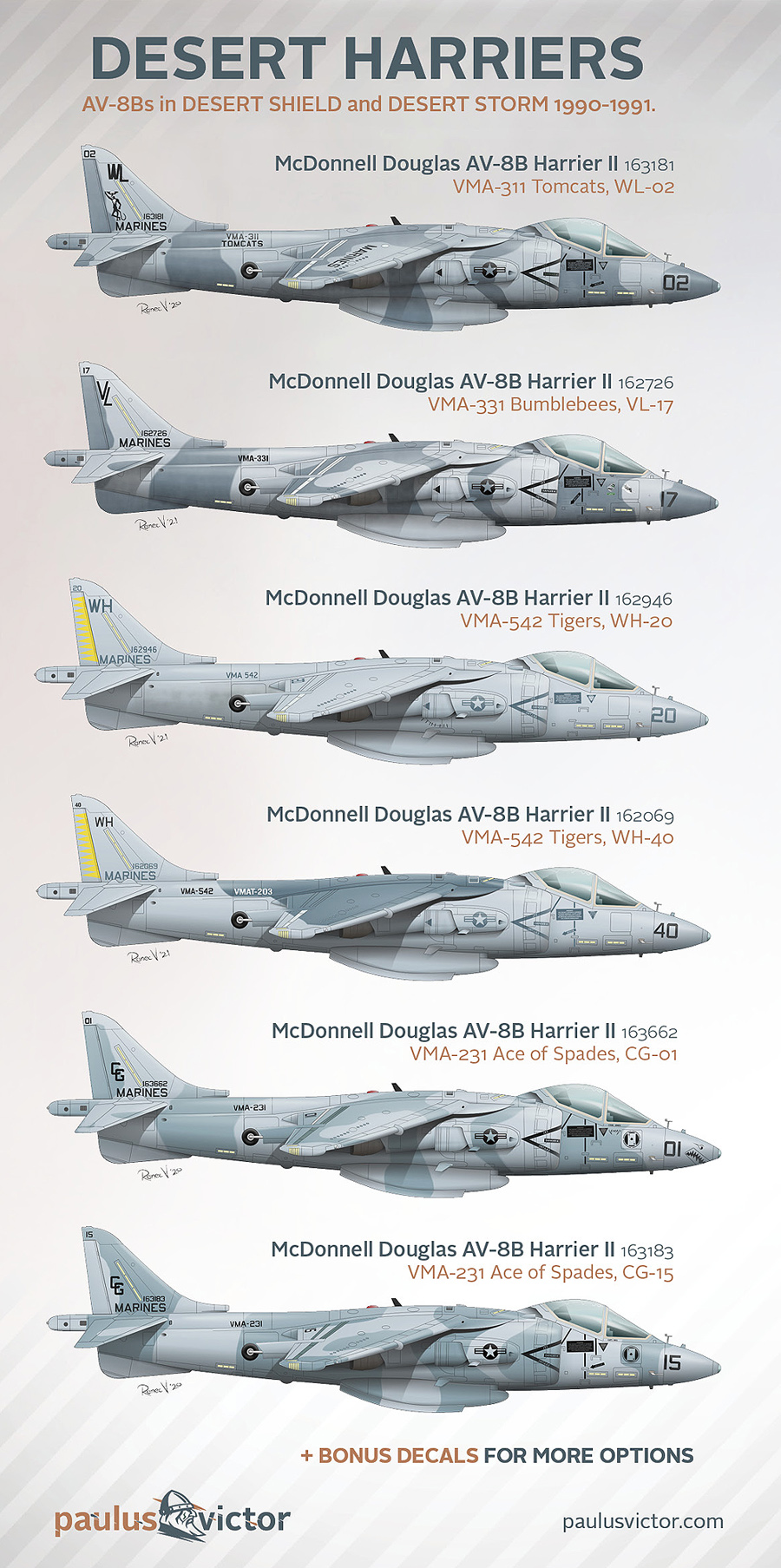 Desert Harriers - AV-8Bs in Desert Shield and Desert Storm - Paulus ...