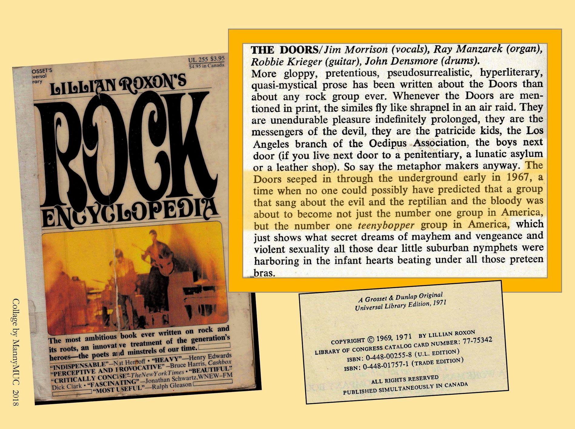 Rock Encyclopedia( Lillian Roxon´s) Escrito en 1969 y publicado ...