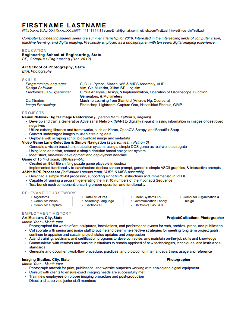 Anonymous 2019 Resume — Postimages