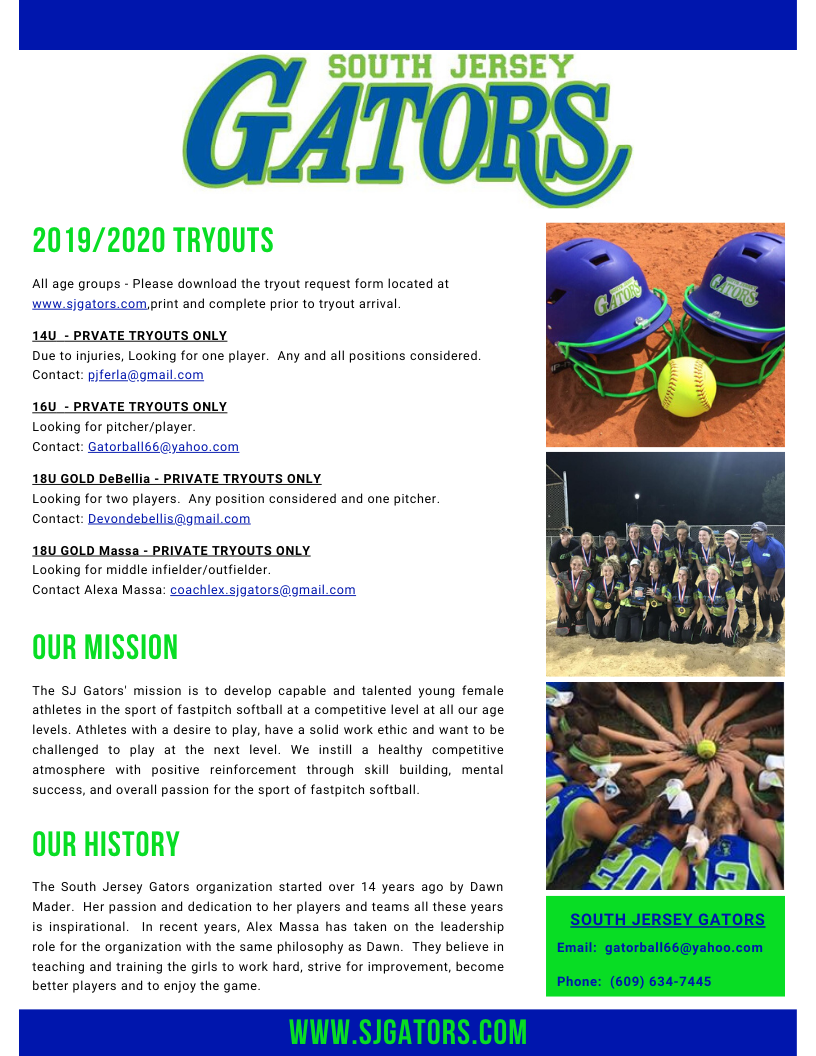 SJ Gators Flyer — Postimages