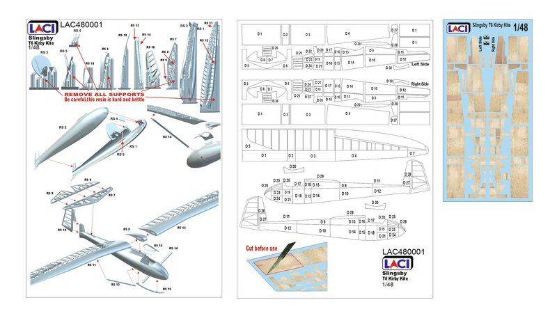 1/48 & 1/72 - Slingsby T6 Kirby Kite 3D printed kit by LACI ltd ...