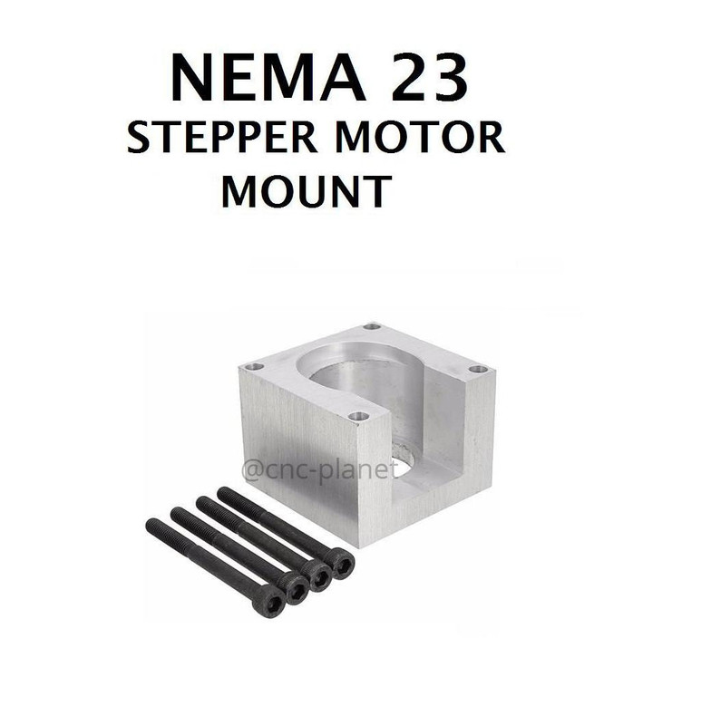 Nema 23 Stepper Motor Mount 57mm Aluminum Bracket + Screw base CNC UK ...