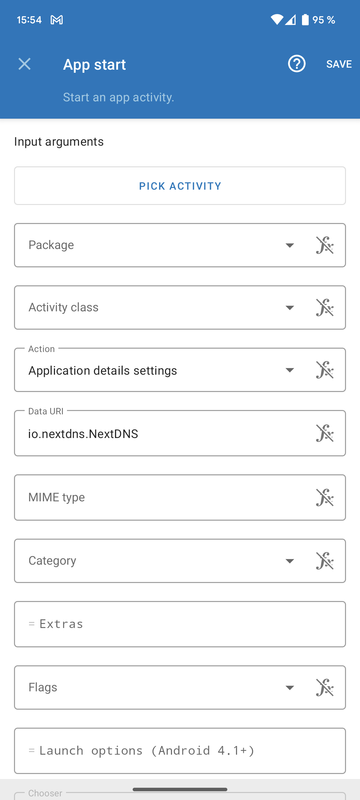 Open specific app'settings : r/AutomateUser