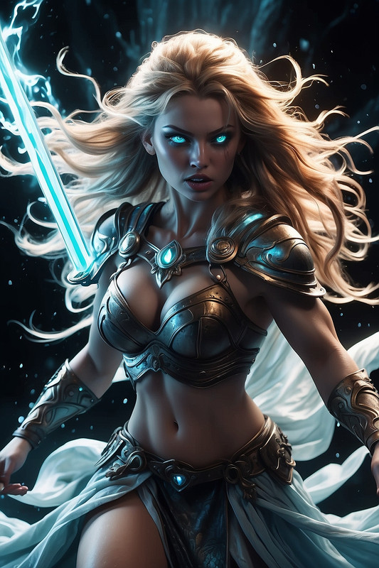 Albedo Base XL barbarian Valkyrie with an oversized sword Long 4 — Postimages