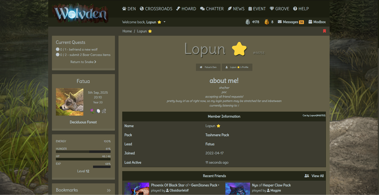 Lopun's Free CSS! 😎 |:| Wolvden