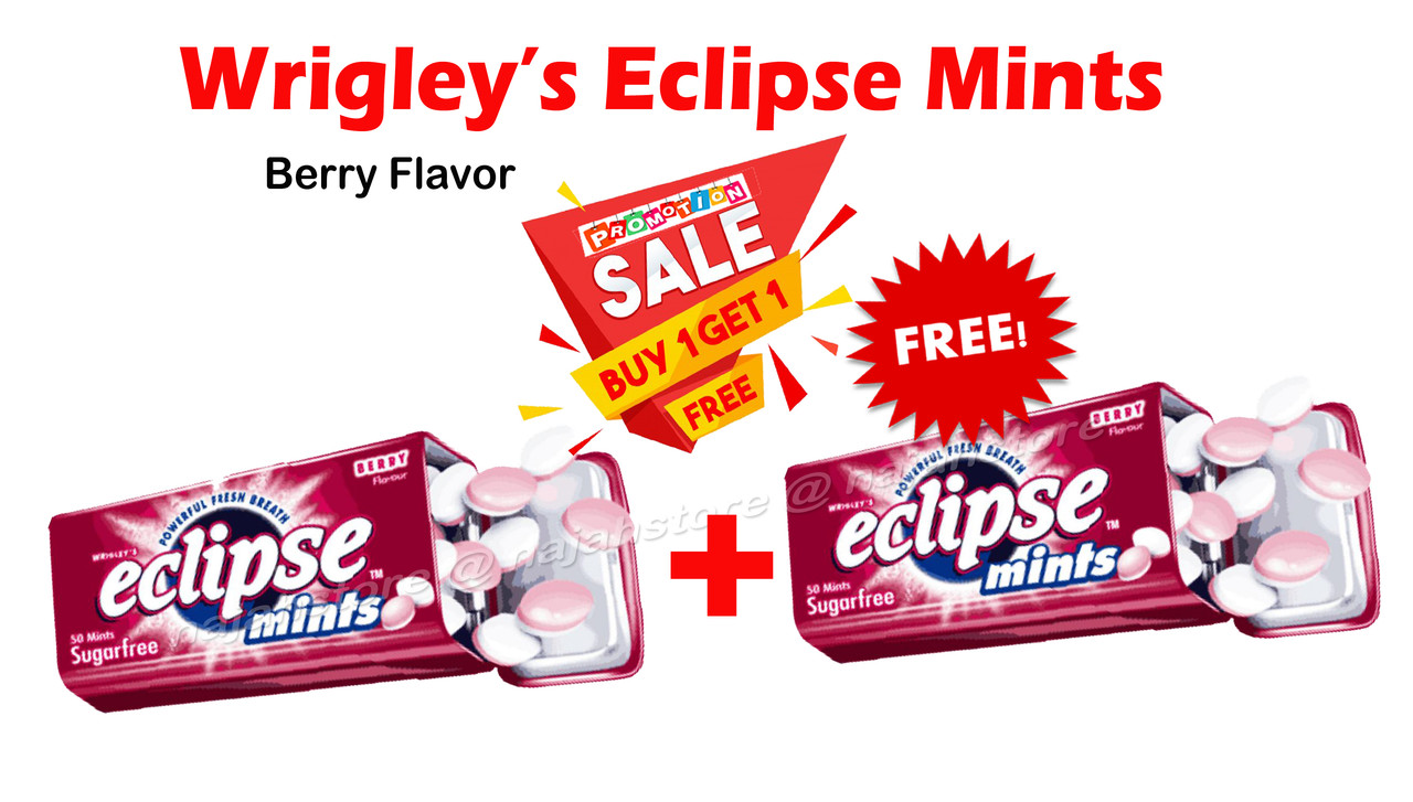 Wrigleys Eclipse Mints Sweet Candy Berry Flavor Buy 1 Get 1 Free ...