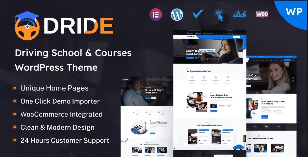 Dride – Driving School & Courses WordPress Theme – Bliter GPL