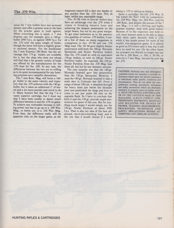 .270 Winchester: What is the best big game for this cartridge ...