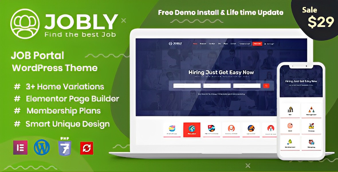 Jobly - Career Builder WordPress Theme – Bliter GPL