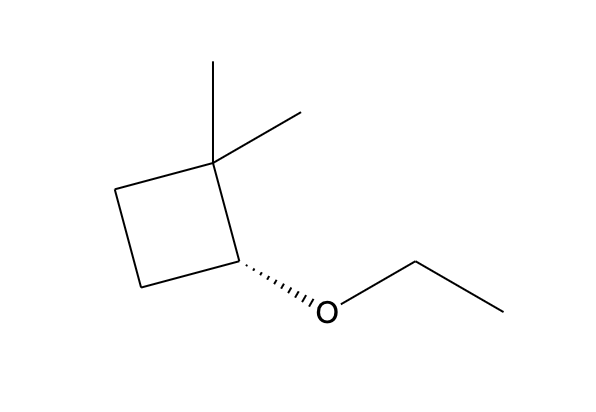 Draw (_R_)-2-ethoxy-1,1-dimethyl cyclobutane. | Quizlet