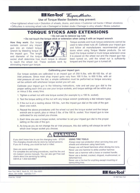 Tool usage : torque stick + "cordless" impact = Over tightened bolts ...