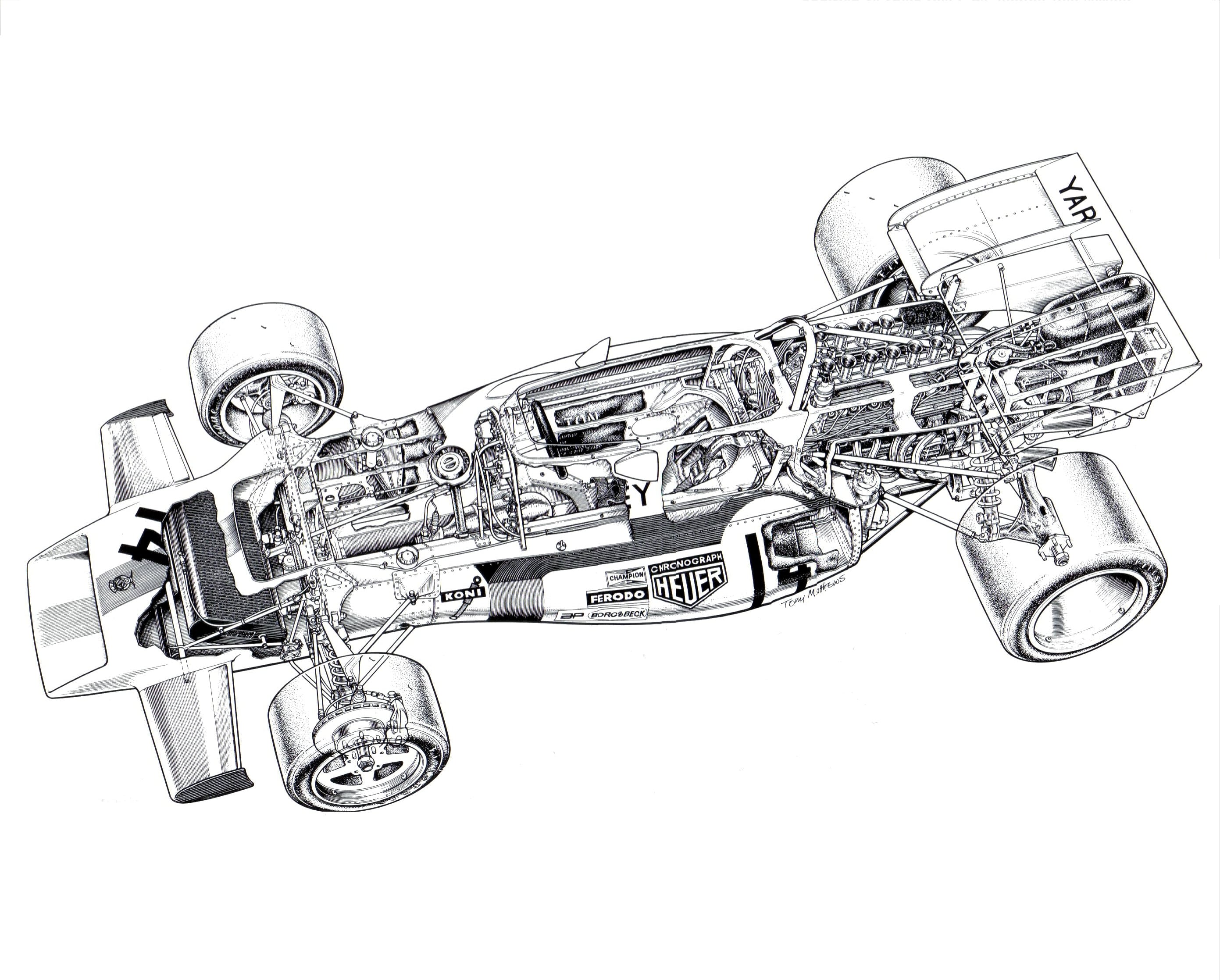 1971 BRM P160 Artist, Tony Matthews — Postimages