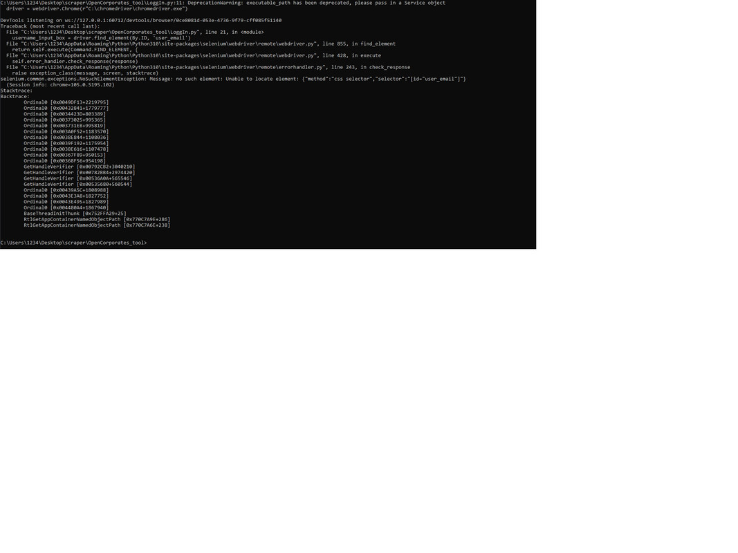 My Python Program Worked For Months Today Errors Out Selenium Automation Issues Forums