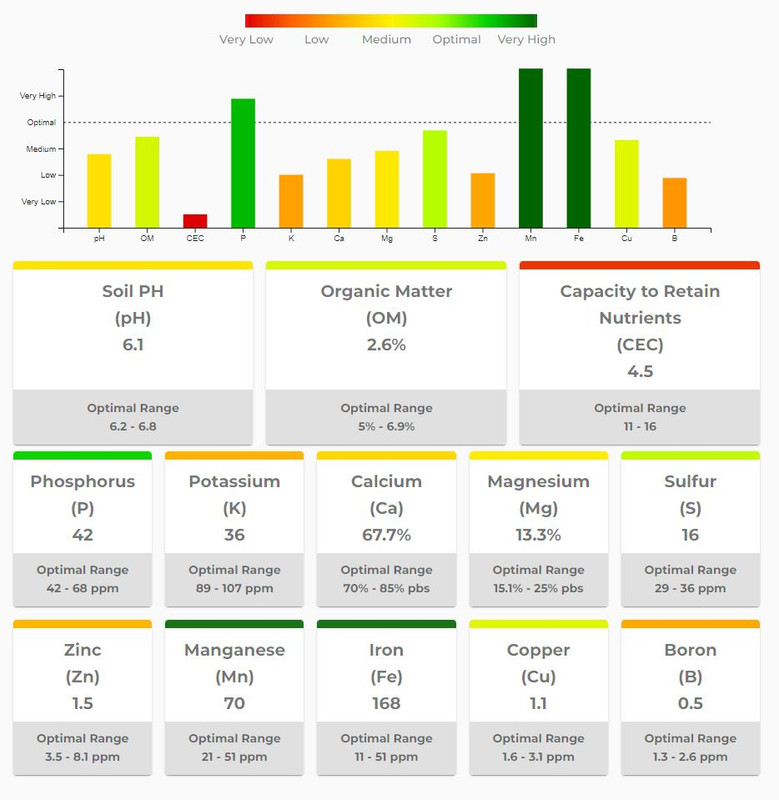 '22 Soil Test - High Iron, Low CEC | Lawn Care Forum