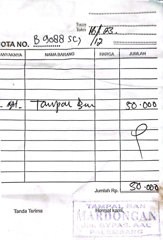 BIAYA TAMPAL BAN B 9088 SCJ P — Postimages