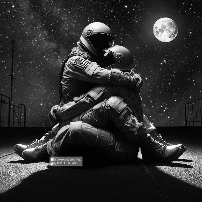 Malec hugging on rooftop under the stars — Postimages