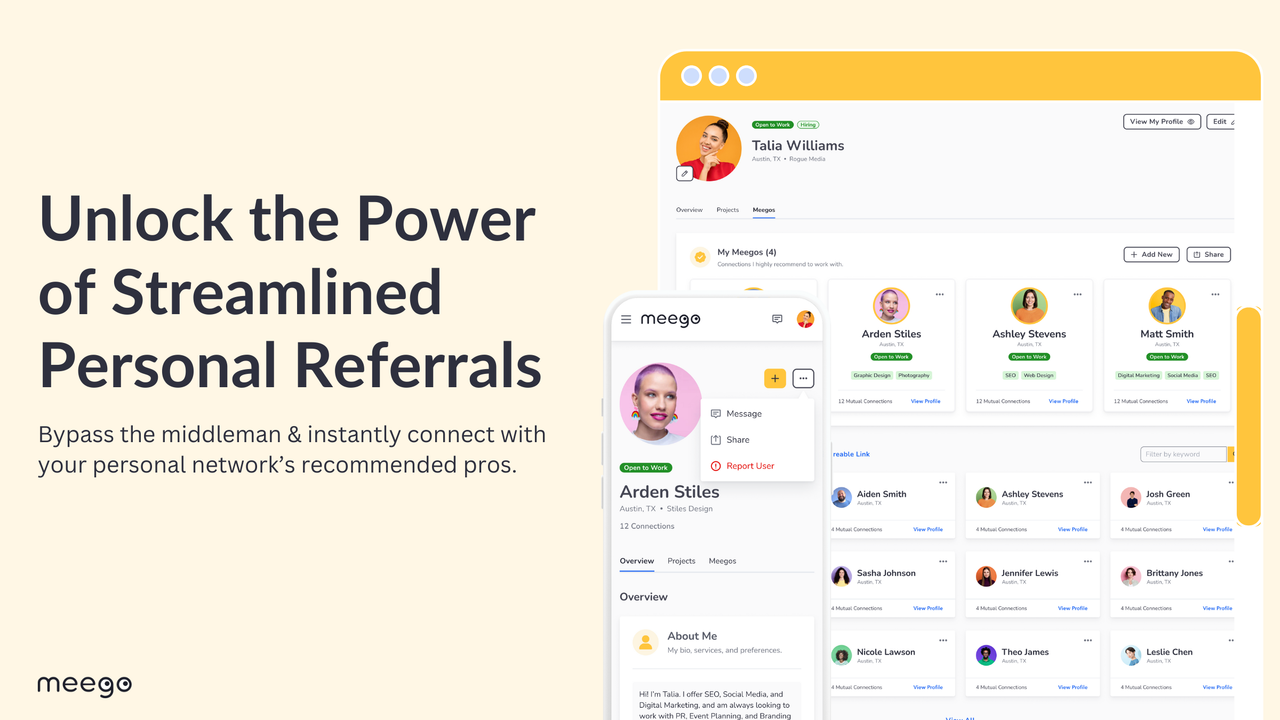 Meego - Unlock the Power of Streamlined Warm Referrals