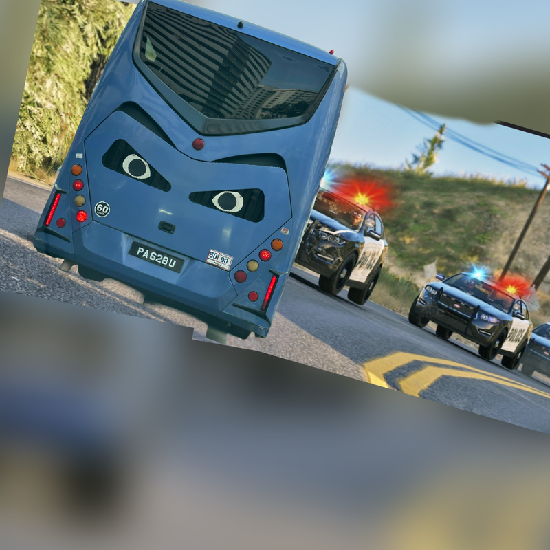 Angry bus in police chase for the look the bus gives of — Postimages