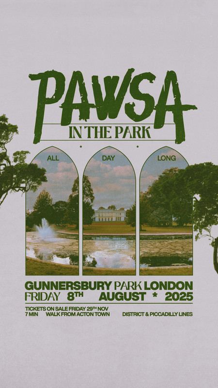 PAWSA announces huge Gunnersbury Park show