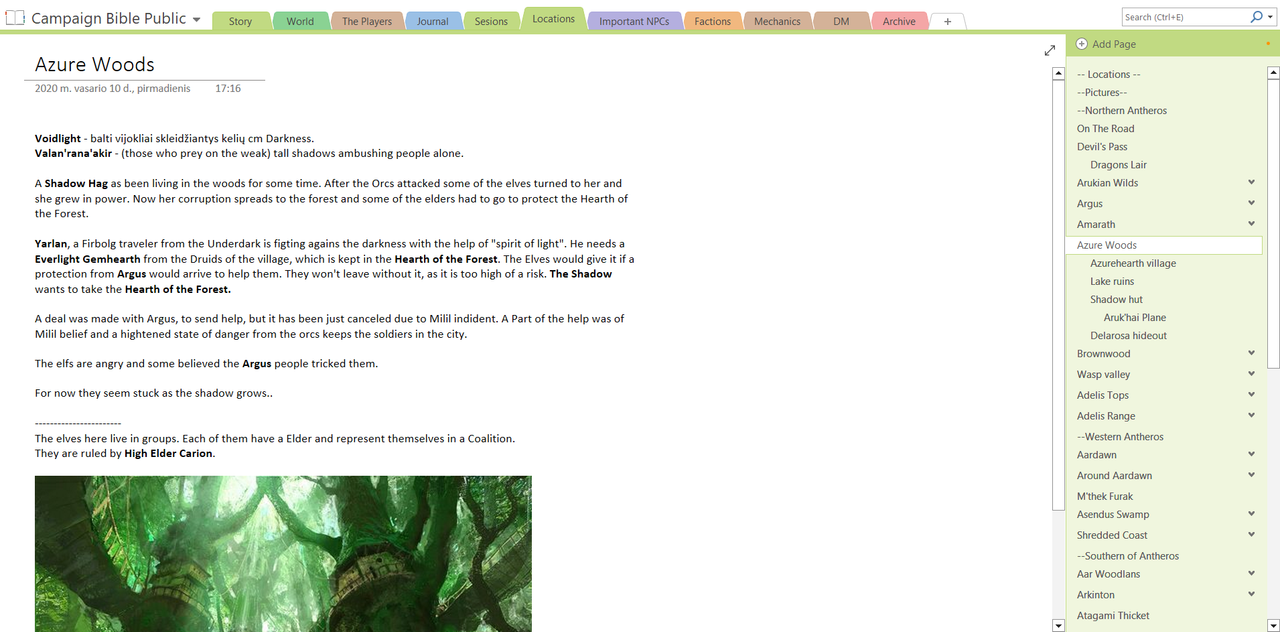 One Note - organizing and all notes of my 4.5 year campaign : r/DnD