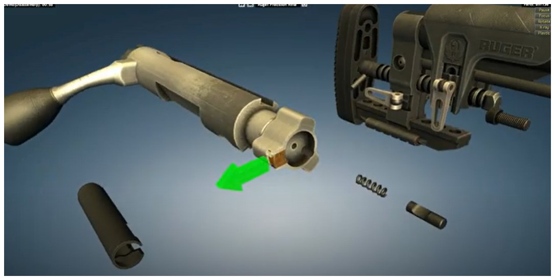 Removing the Firing Pin, Extractor and Ejector from an RPR Bolt ...