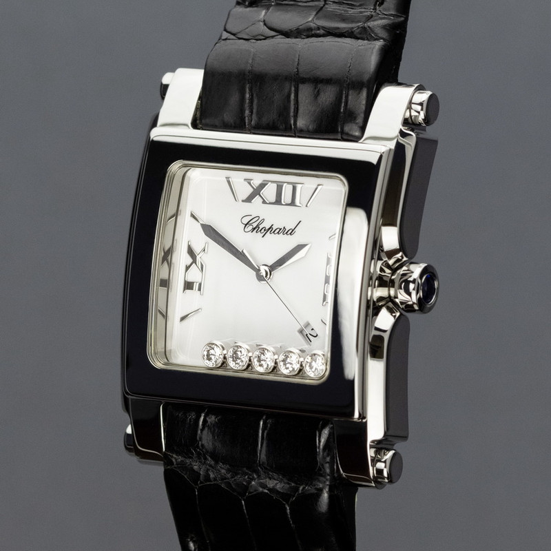 Chopard Happy Sport Square Quartz Little Diamonds ref 288447 3001 3 ...