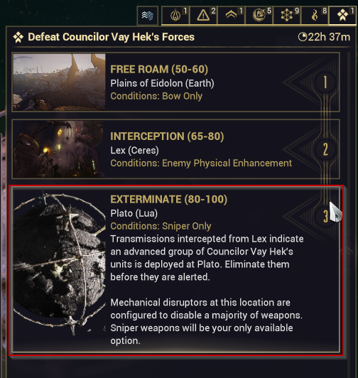 Kuva Chakkur is not recognized as a sniper in Sortie - Mission Specific ...