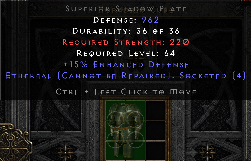 Gg Fortitude Base - 962 Def Superior Shadow Plate - Topic - d2jsp